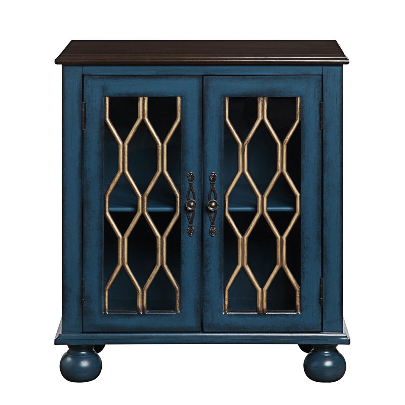 Corrigan Studio Lassie Console Table In Antique Blue Finish AC00195 Wayfair